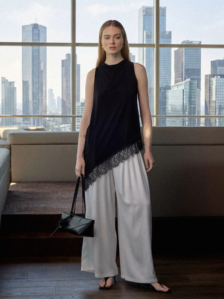 Wide leg pantalone