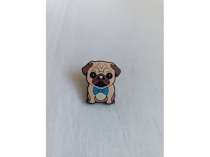 Mops - gumirani broš