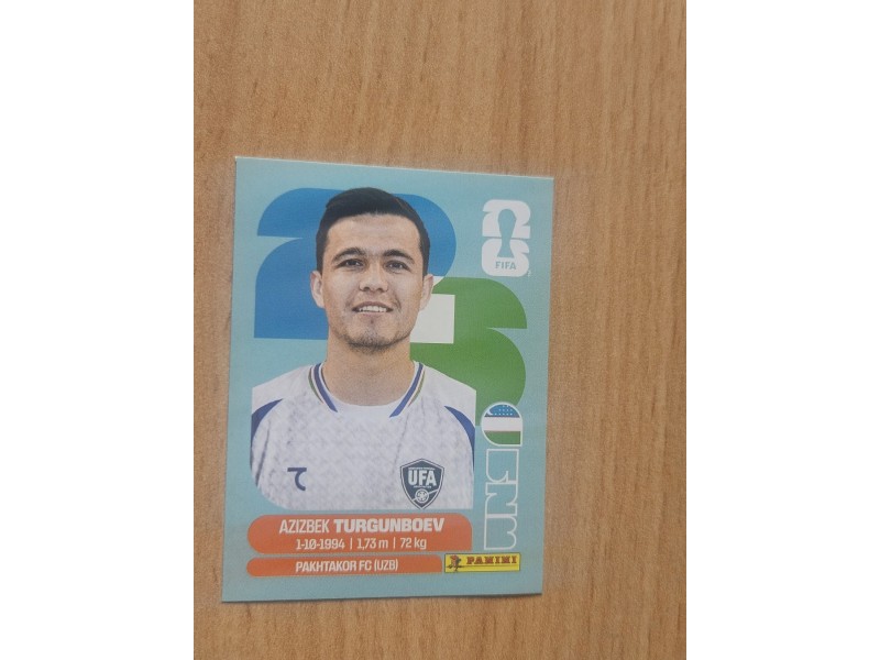 World Cup 2026 Panini sličica broj UZB 14
