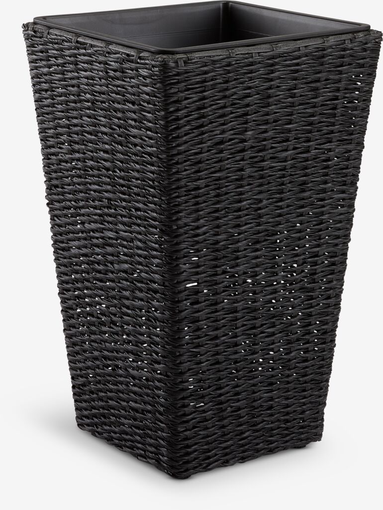 Pletena saksija KUBB Š30×D30×V50 crna