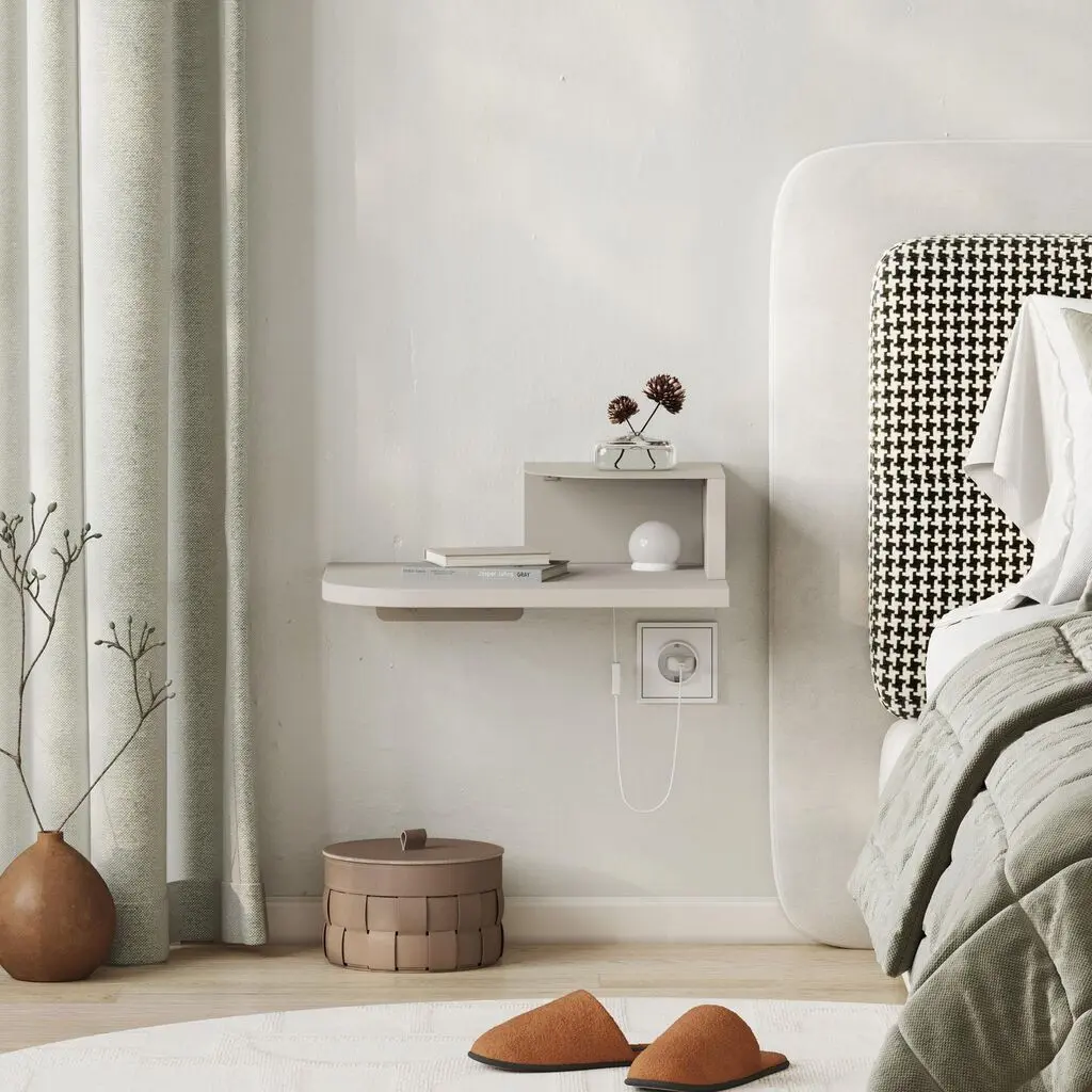 Hanah Home Noćni stočić, 40x16.2x30cm, Pesak