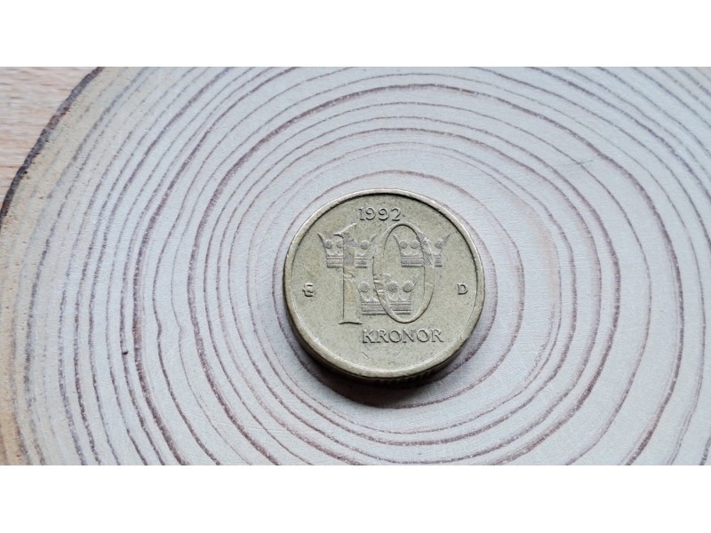 ŠVEDSKA 10 KRONOR 1992 GODINA