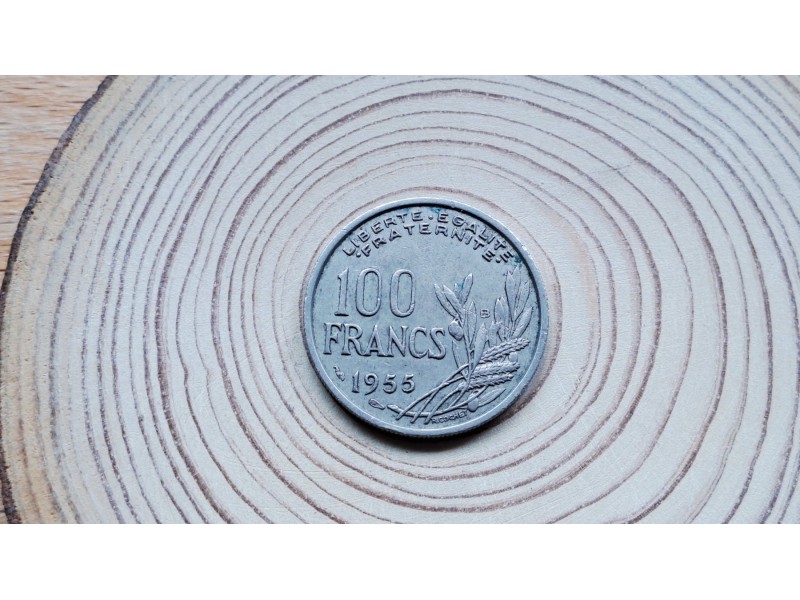 FRANCUSKA 100 FRANCS 1955 GODINA KOVNICA B