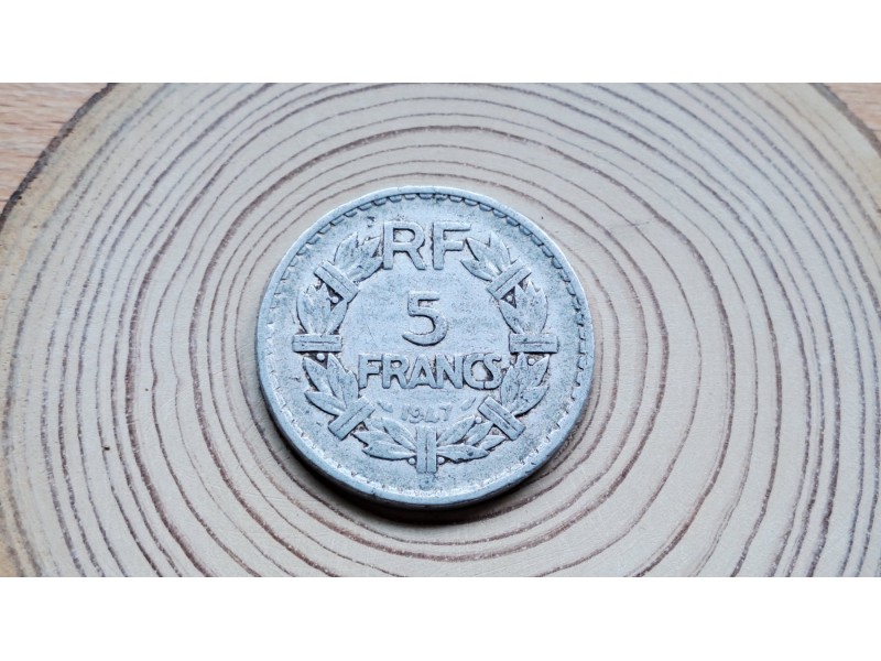 FRANCUSKA 5 FRANCS 1947 GODINA