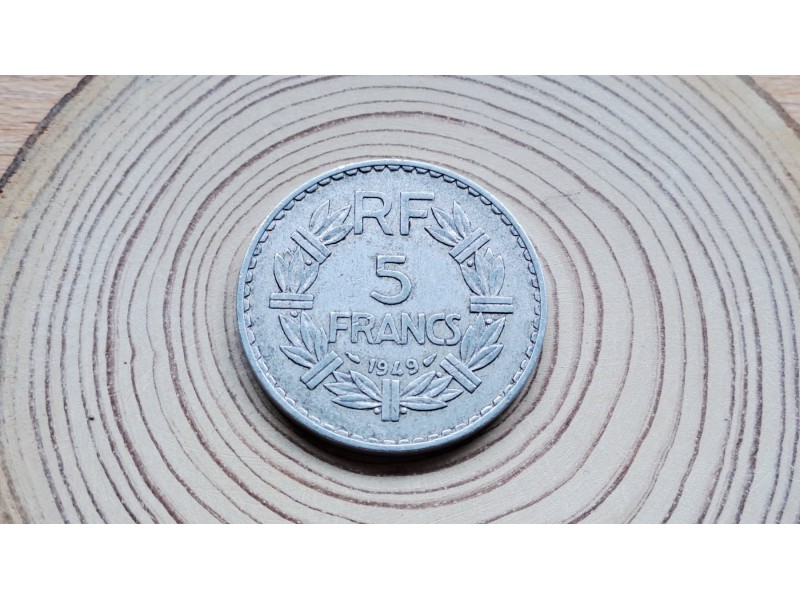 FRANCUSKA 5 FRANCS 1949 GODINA