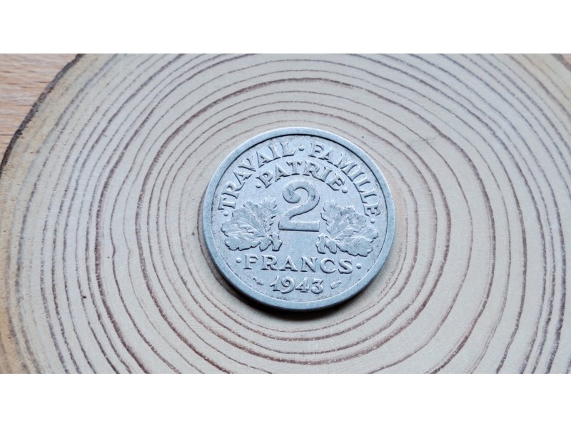FRANCUSKA 2 FRANCS 1943 GODINA