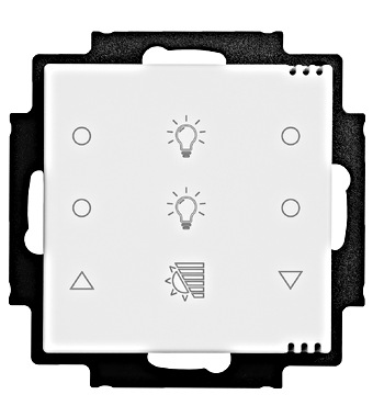 Pushbutton 6-gang,4x Light,2x blinds,I/O,Climate&CO2-control
Sensors for CO2, temperature, humidity and atmospheric pressure measurement;Detection of air quality;CO2-sensor (Measuring range 390.....