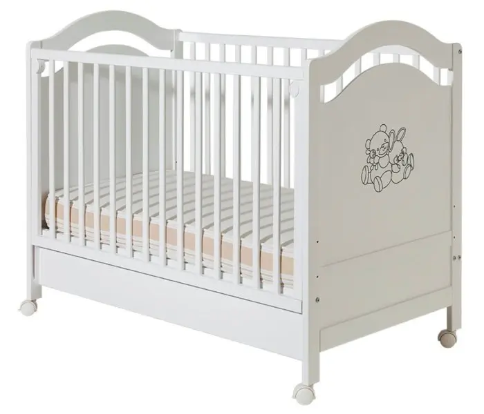 Bambino Krevetac za bebe Vendy, Sa fiokom, Belil