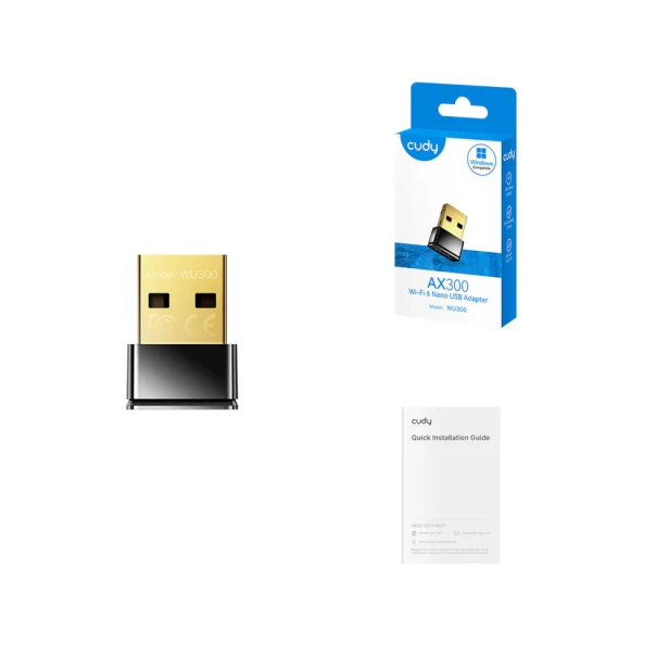 Wireless USB nano adapter Cudy WU300 AX300 WiFi 6
