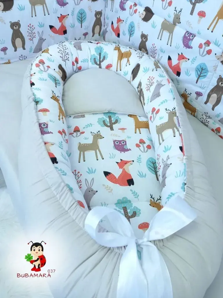 Bubamara037 Gnezdo za bebe Šumska družina, Bež