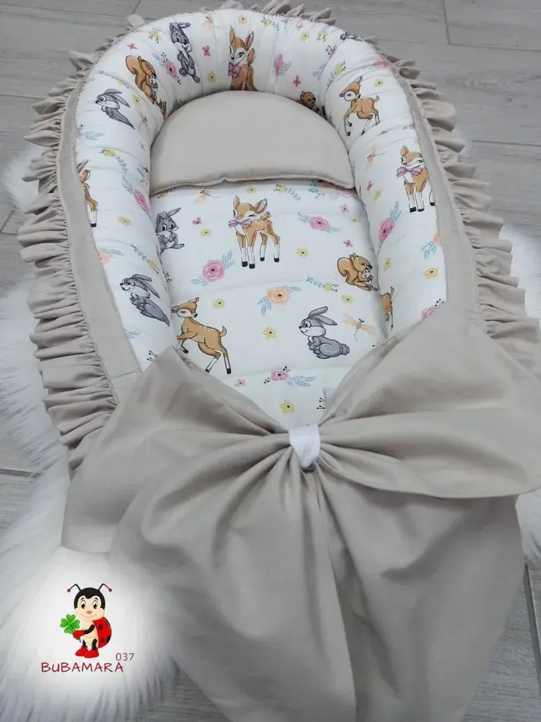 Bubamara037 Gnezdo za bebe sa karnerom Bambi, Bež