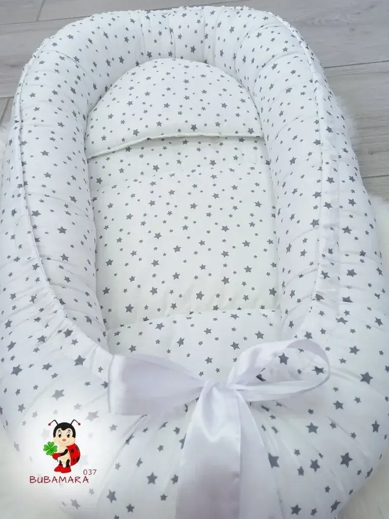 Bubamara037 Gnezdo za bebe Zvezdice, Belo