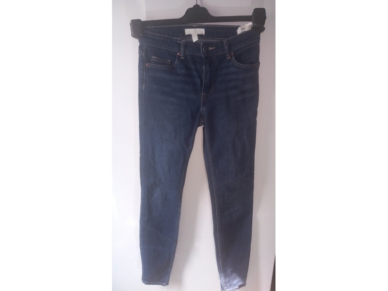 H&M Skinny farmerke - Tamniji teksas - Vel 34 (XS)