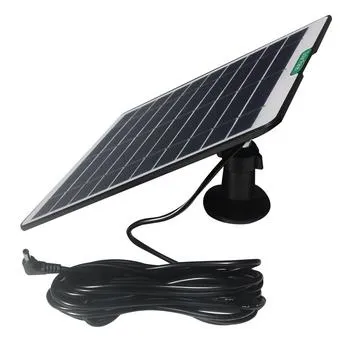 5W/5V SOLAR CHARGING PANEL FOR OUTDOOR CAMERA/DOORBELL - BLACK
