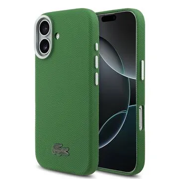 IPHONE 17 LACOSTE ICONIC PETIT PIQUE METAL LOGO CASE - MAGSAFE COMPATIBLE - GREEN