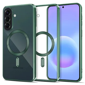 SAMSUNG GALAXY A37 TECH-PROTECT MAGFLEX CASE - MAGSAFE COMPATIBLE - CLEAR / JUNGLE GREEN