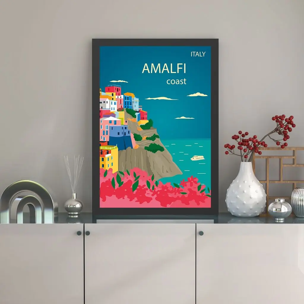 Wallity Uramljena slika Amalfi, 55x75 cm