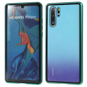 HUAWEI P30 PRO MAGNETNA FUTROLA SA KALJENIM STAKLOM - ZELENA