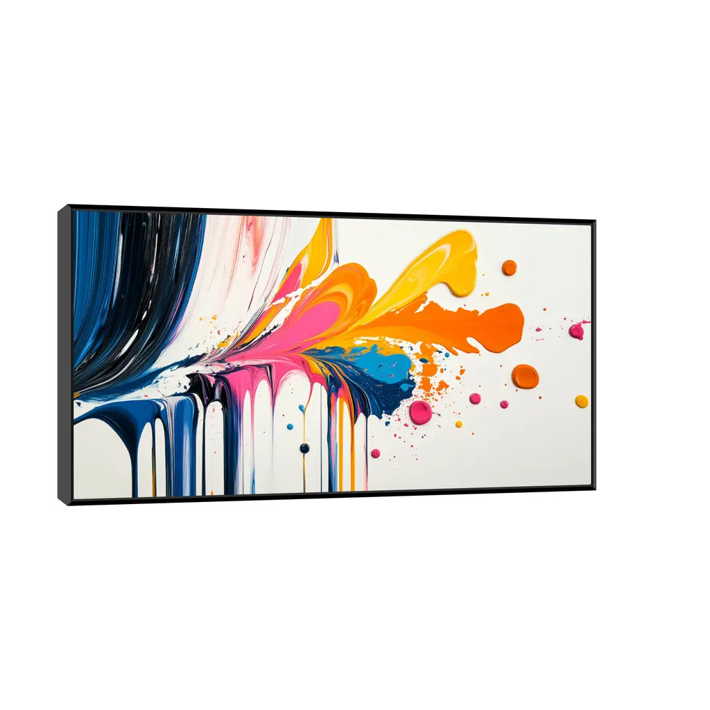 Canvas Slika na platnu Šareno, Sa ramom, 80 x 40 cm, Crni