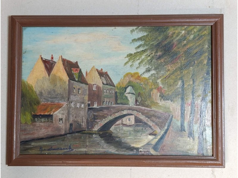 Starourbani pejzaž, ulje, 34x24
