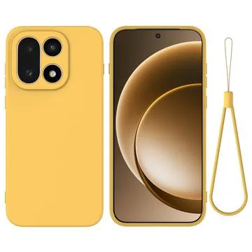ONEPLUS 15 LIQUID SILICONE CASE WITH HAND STRAP - YELLOW
