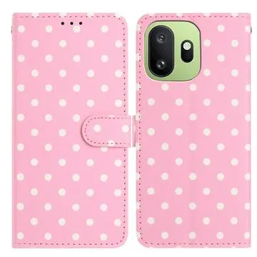 ONEPLUS 15T POLKA DOT PATTERN WALLET CASE - PINK