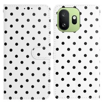 ONEPLUS 15T POLKA DOT PATTERN WALLET CASE - WHITE