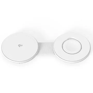 M40 2-IN-1 MAGNETIC WIRELESS CHARGER FOR IPHONE, APPLE WATCH, AIRPODS - 25W/5W - WHITE