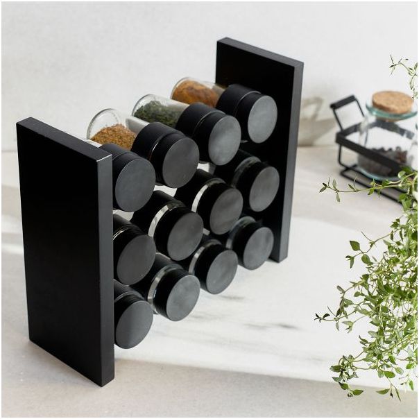 DEKOR DOM Stalak za začine OTTO 21x26cm 12kom - Black - HML