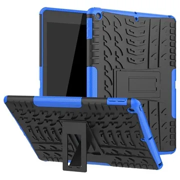 IPAD 10.2 2019/2020/2021 ANTI-SLIP HYBRID MASKA SA POSTOLJEM - PLAVA / CRNA
