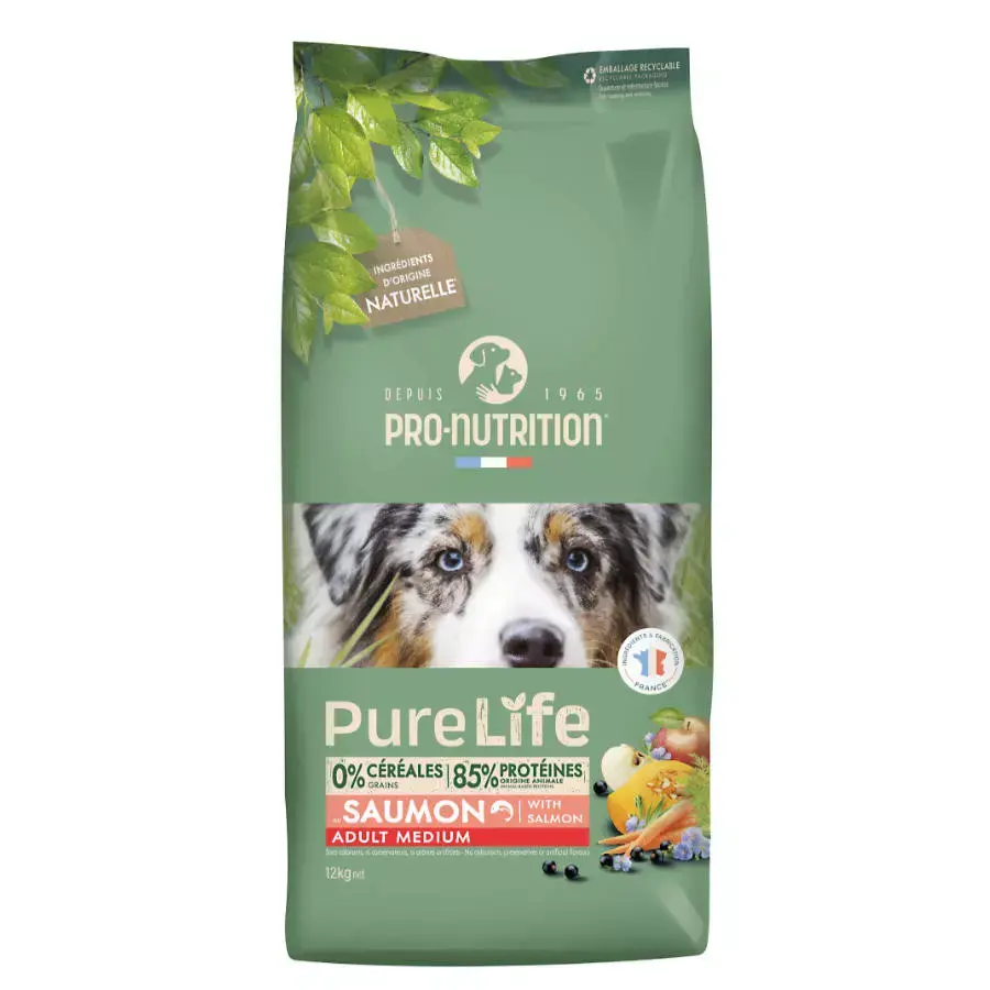 PRO-NUTRITION Suva hrana za pse Pure Life Adult Medium, Losos, 12kg