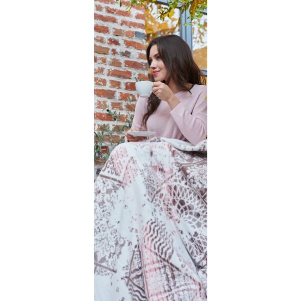 DEKOR DOM Ćebe ECO BLANKET 150x200 - 22136-C - White Pink