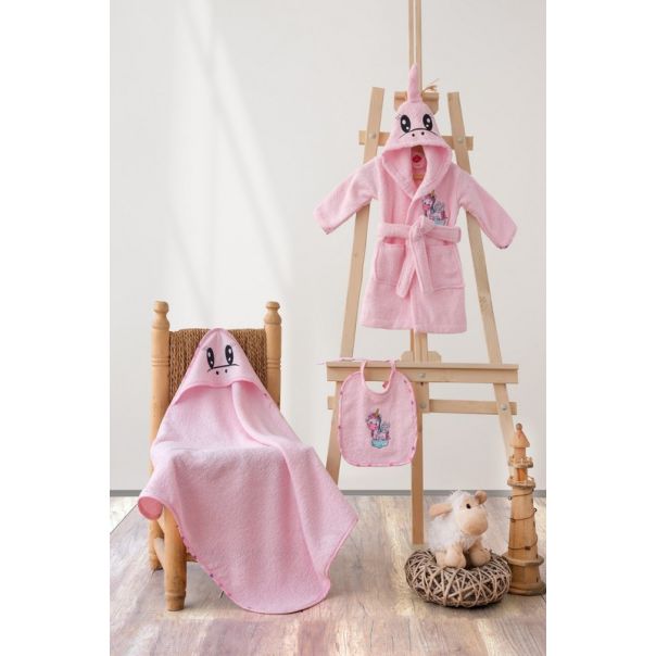DEKOR DOM Bade mantil set CB BABY BATHROOM SET - UNICORN