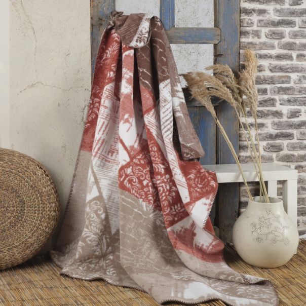 DEKOR DOM Ćebe ECO BLANKET 200x230 - 24145D - Beige/Terra