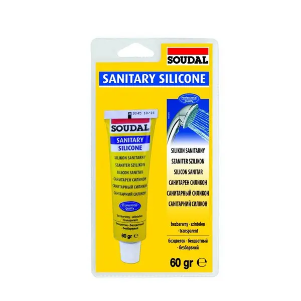 SOUDAL Silikonska zaptivna masa sanitarna bela 60g-120033