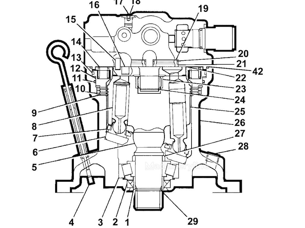 LNM0631 JLC0007 rotacioni prenosnik za JCB JS160W JS175W JS160 JS180 bagera