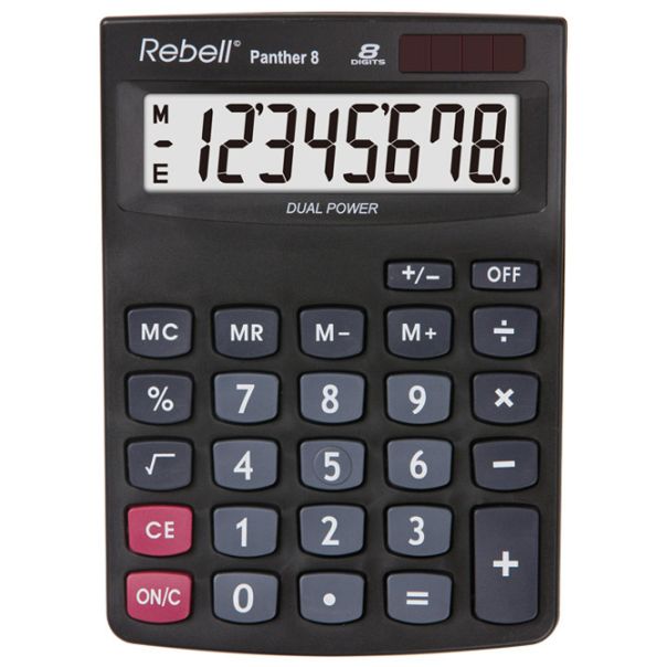 REBELL Kalkulator komercijalni 8mesta RE-PANTHER 8 BX crni