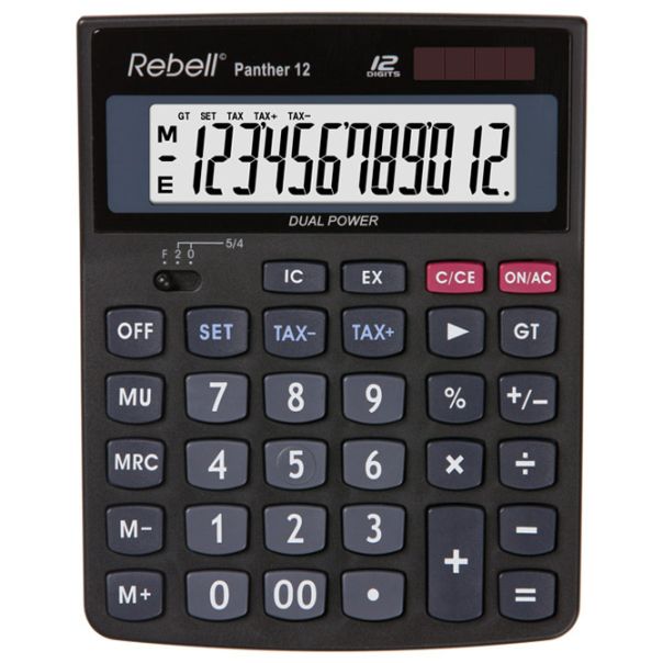 REBELL Kalkulator komercijalni 12mesta RE-PANTHER 12 BX crni
