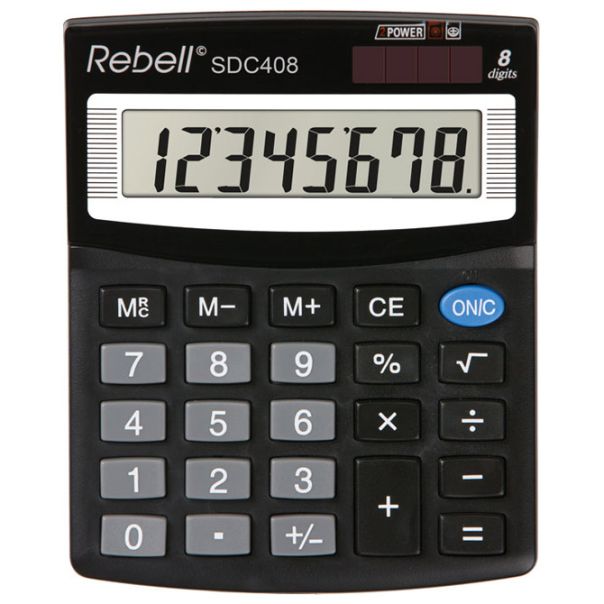 REBELL Kalkulator komercijalni 8mesta RE-SDC408 BX crni