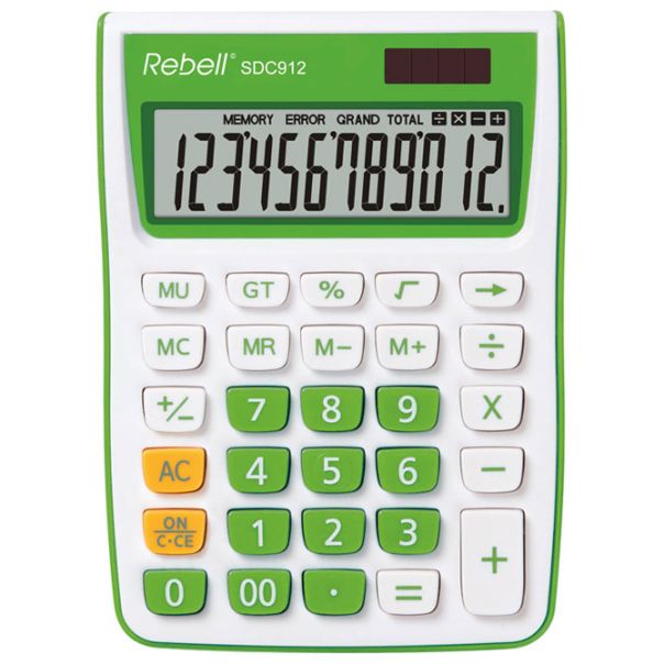 REBELL Kalkulator komercijalni 12mesta RE-SDC912GR BX belo zeleni