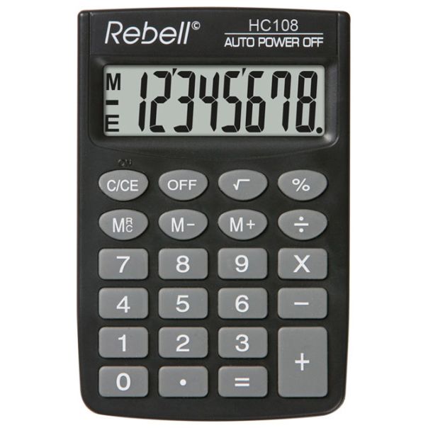 REBELL Kalkulator džepni 8mesta RE-HC108 BX crni
