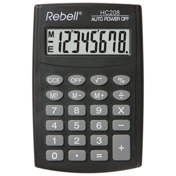REBELL Kalkulator džepni 8mesta RE-HC208 BX crni