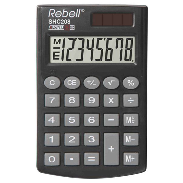 REBELL Kalkulator džepni 8mesta sa preklopom RE-SHC208 BX crni