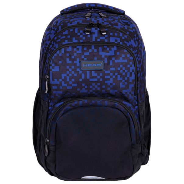 HEAD Ranac đački anatomski 3zipa 1džep AB200 Blue Bricks 25.502025049 crno-plavi