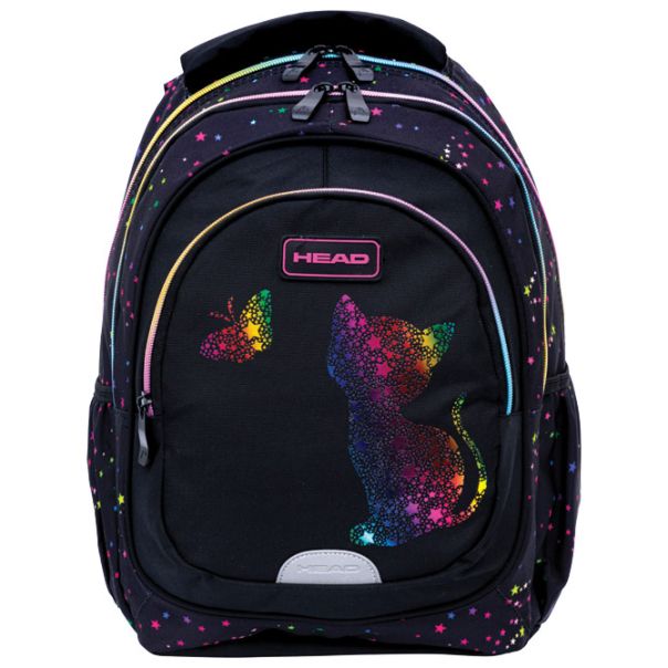 HEAD Ranac đački anatomski 3zipa AB330 Golden Effect Rainbow Kitty 25.502025032 crno-roze