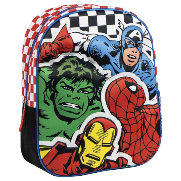 CERDA Ranac predškolski 3D Avengers 2100005872 crno-crveni