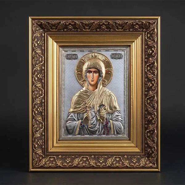 Ikona Svete Petke – Zaštitnica u zlatnom sjaju - 41 x 34 cm