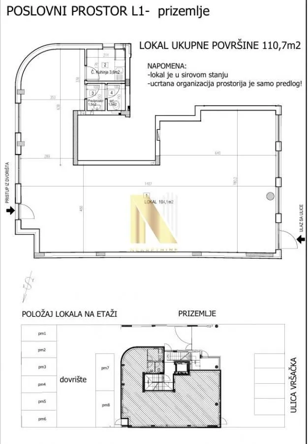Izdavanje, poslovni prostor, 105m², Telep, Novi Sad Sve Podlokacije