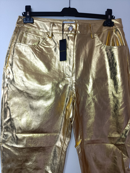 Metallic Straight Leg Trousers SNIZENE 1400