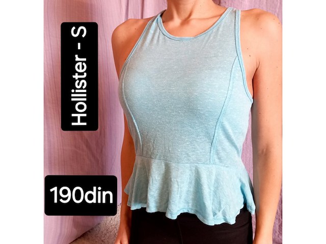 Hollister ženska majica bretele plava S/36